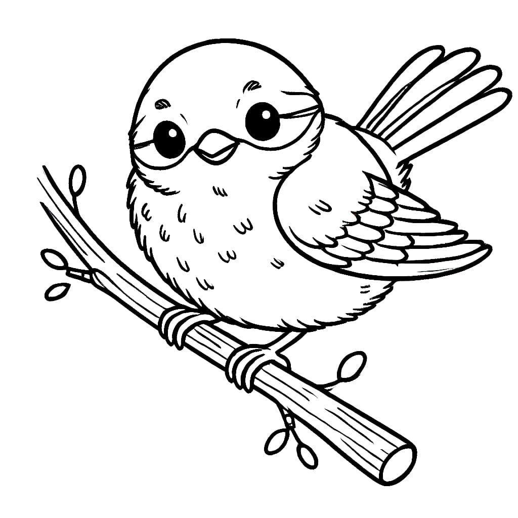 Tô màu Con Chim Sẻ Nhỏ - Trang Tô Màu Cho Bé