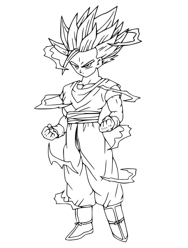 Tô màu Gohan Cực Ngầu - Trang Tô Màu Cho Bé