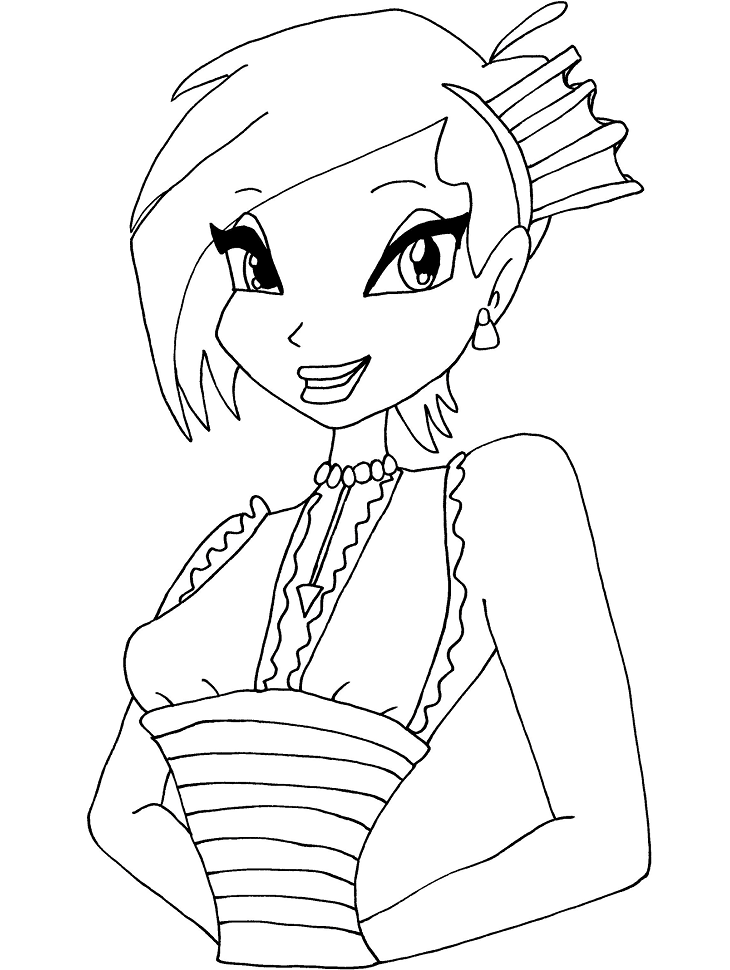 Tô màu nhóm trix trong winx club - Trang Tô Màu Cho Bé